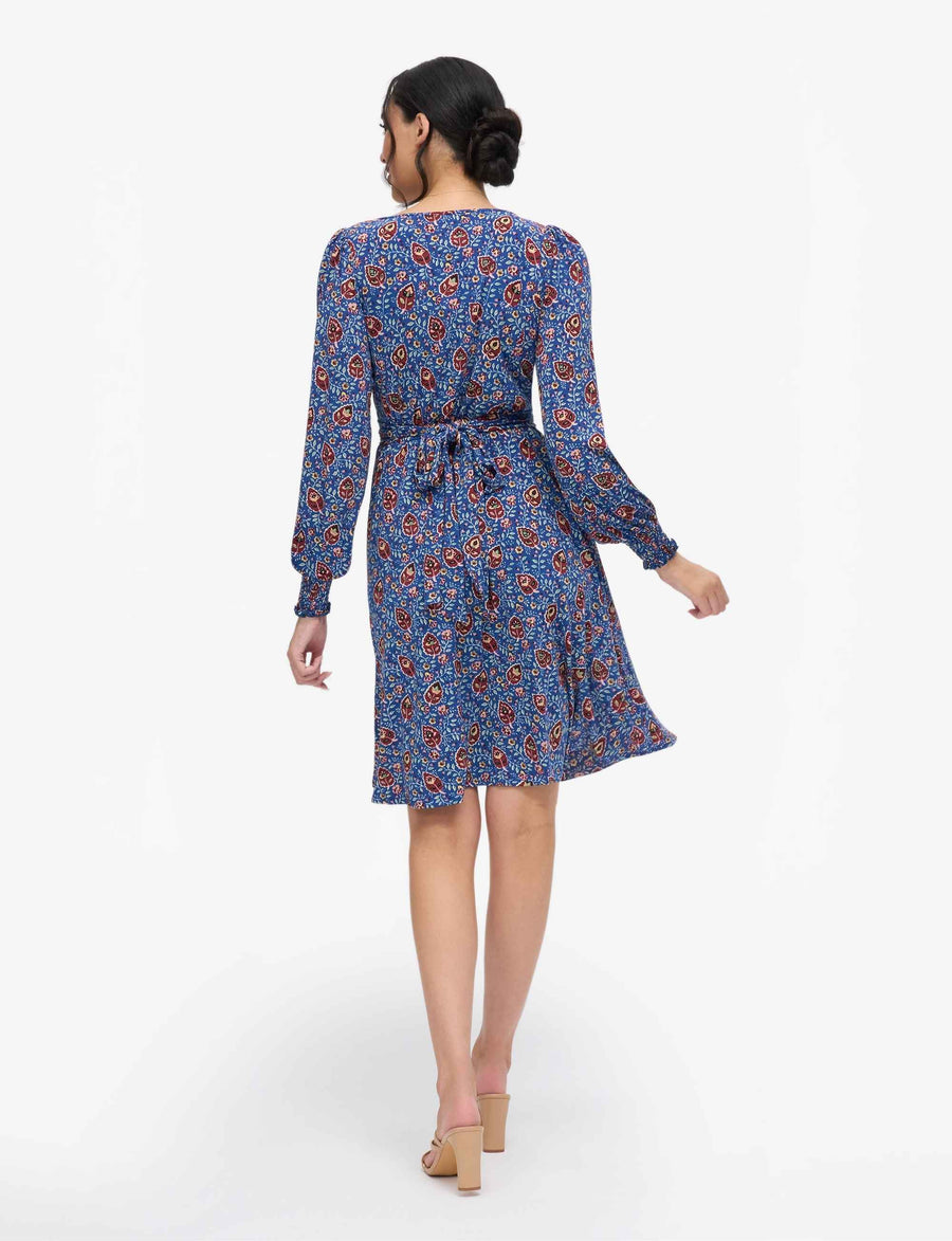 Fern 'Maple Syrup' Fit & Flare Balloon Sleeve Jersey Dress – Leona Edmiston