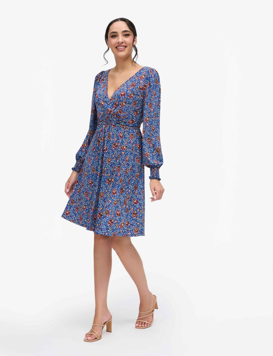 Fern 'Maple Syrup' Fit & Flare Balloon Sleeve Jersey Dress – Leona Edmiston