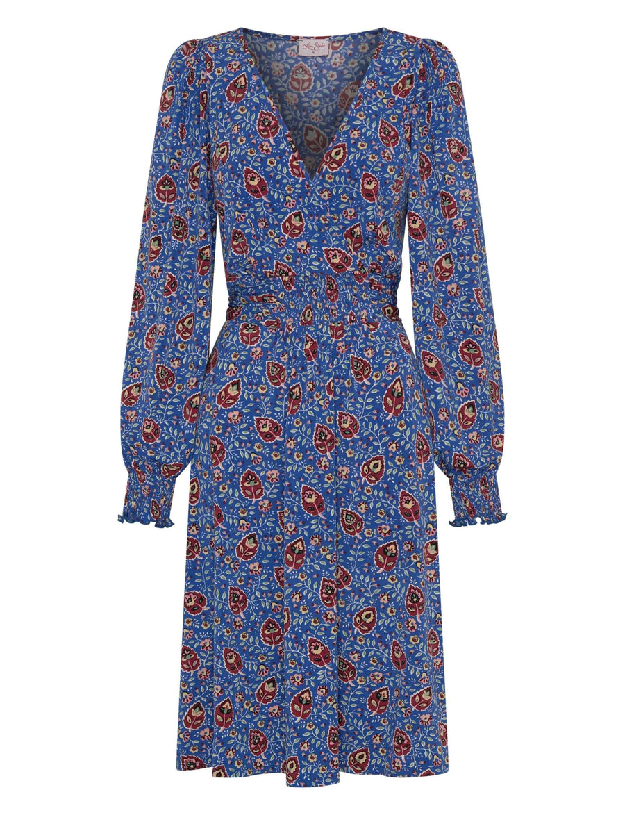 Fern 'Maple Syrup' Fit & Flare Balloon Sleeve Jersey Dress – Leona Edmiston